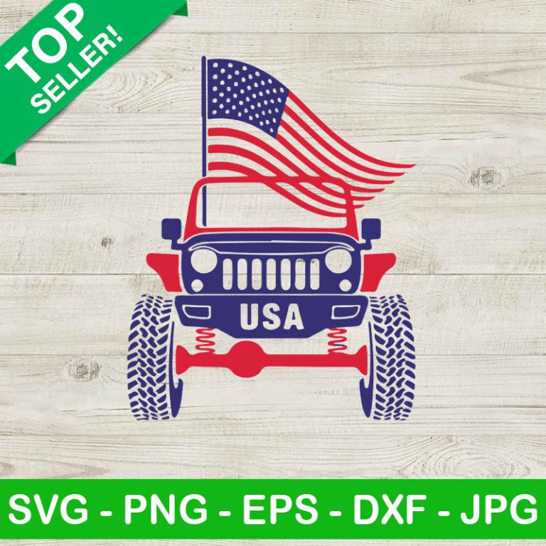 4th Of July Jeep SVG, American Flag Jeep SVG, Jeep Car SVG, 4th Of July SVG