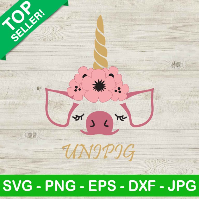 Pig Unicorn SVG, Unipig Face SVG, Unicorn SVG, Cute Pig SVG