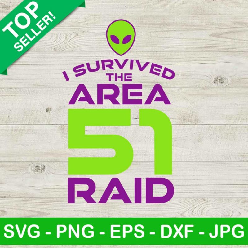 I Survived The Area 51 Raid SVG, Nevada Alien SVG, Area 51 Raid SVG