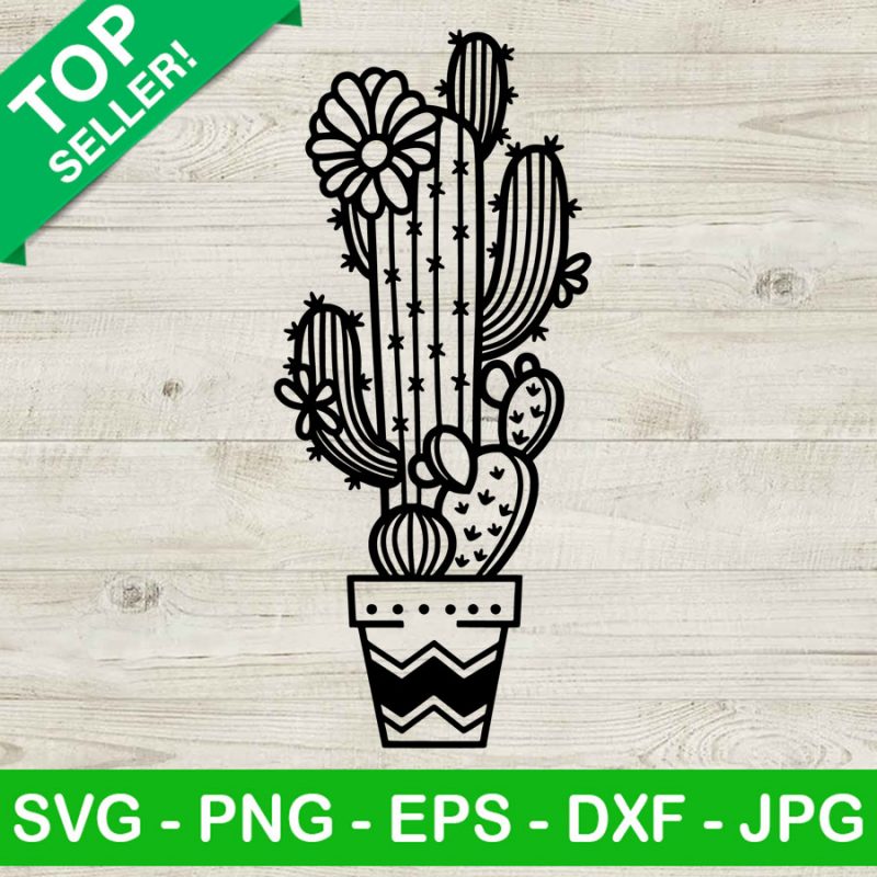 Cactus Flower SVG, Succulent Cactus SVG, Plant SVG