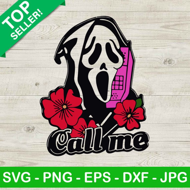 Call Me Ghostface Floral SVG, Ghost Face SVG, Call Me SVG