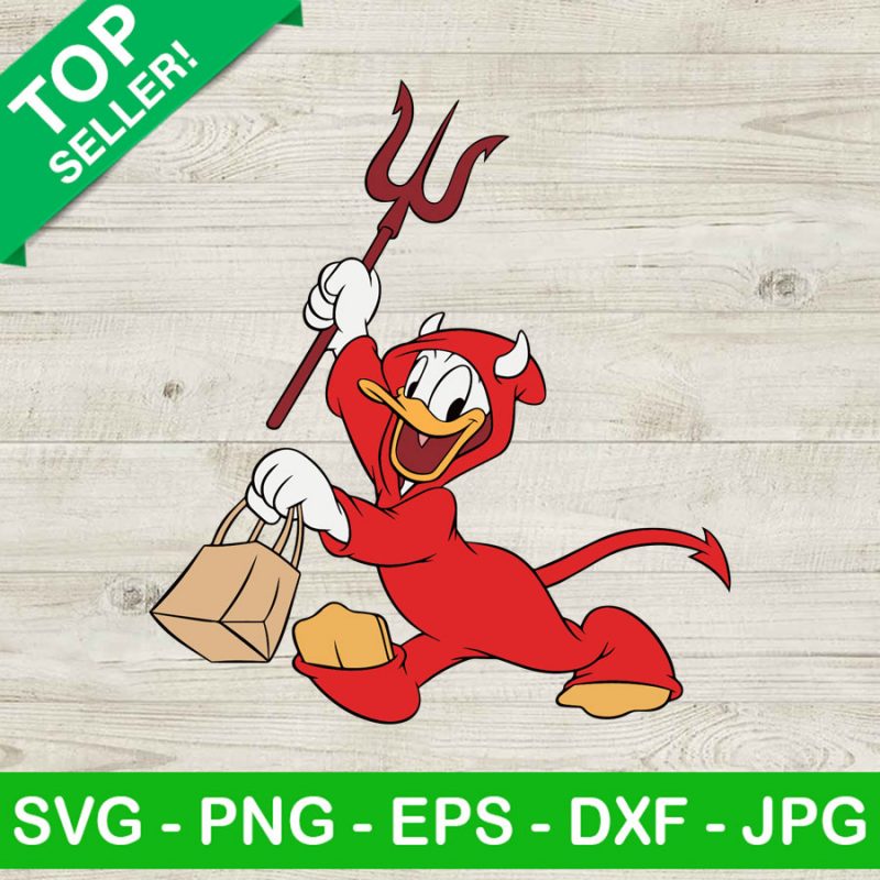 Donald Duck Halloween Demon SVG, Donald Devil SVG, Halloween SVG