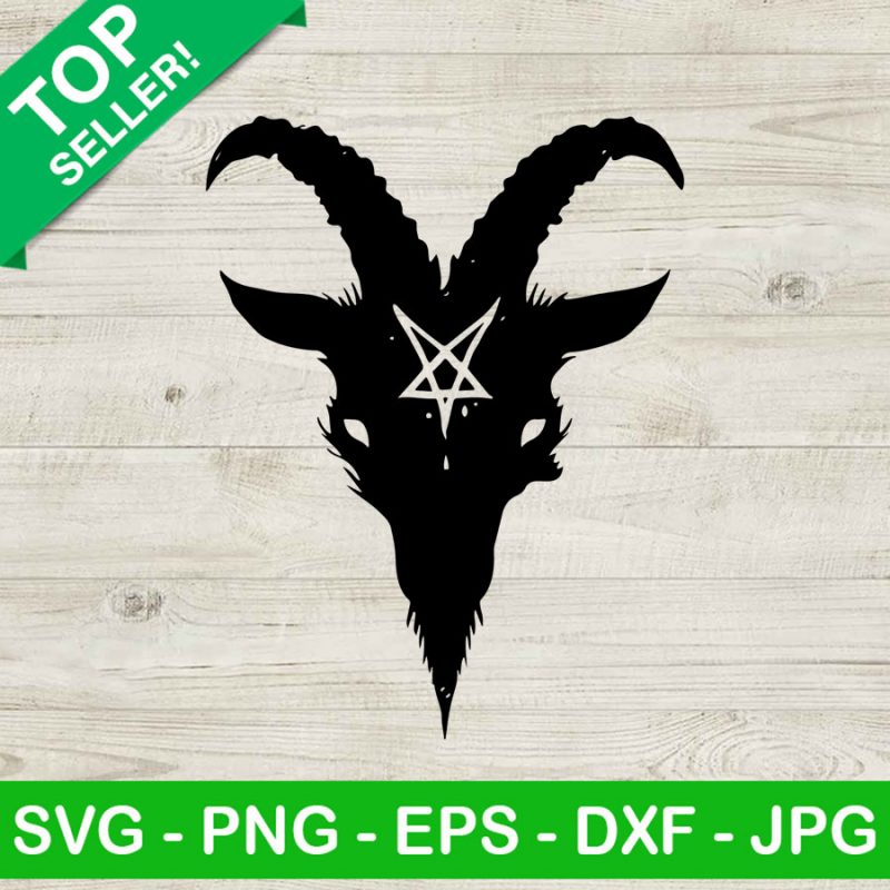 Sigil Of Baphomet Logo Halloween SVG, Hail Satan SVG, Goat Halloween SVG