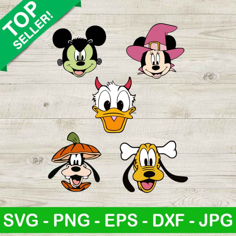 Disney halloween custome face SVG, Mickey minnie halloween face SVG ...