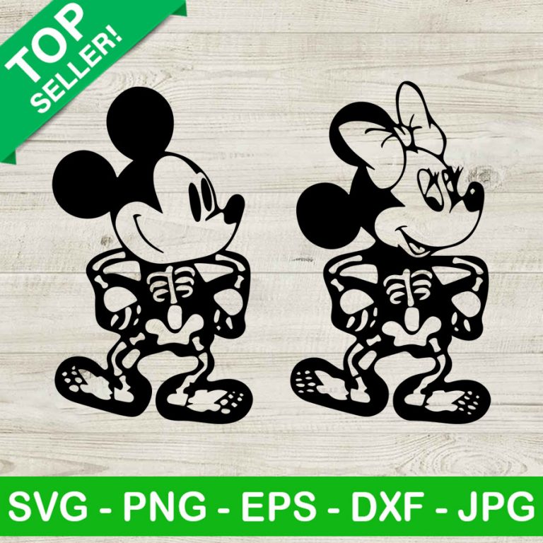 Mickey skeleton SVG, Disney halloween SVG, Mickey and minnie SVG