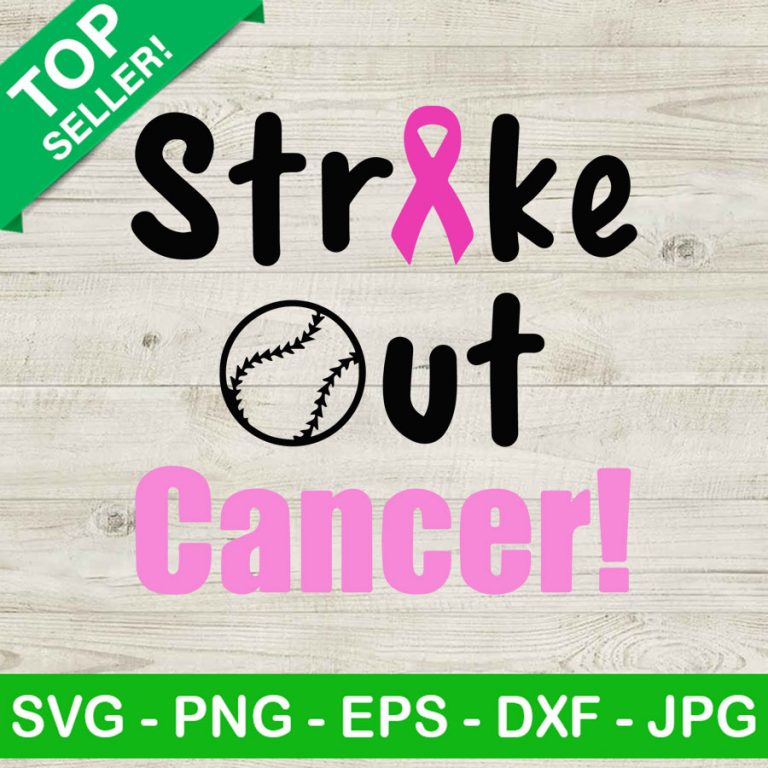 Strike out cancer SVG, Strike out breast cancer SVG, Pink ribbon breast cancer SVG