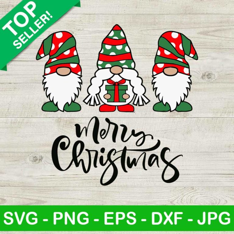 Merry christmas Gnomes SVG, Three Gnomes SVG, Christmas Gnomes SVG