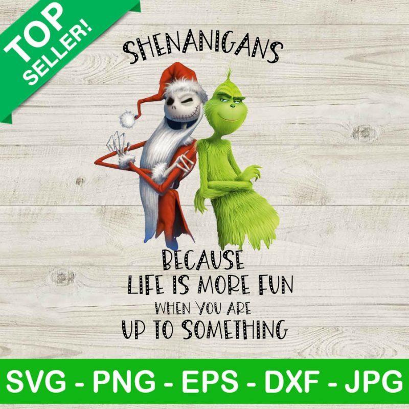 Shenanigans Grinch and Jack Skellington PNG, Santa Grinches christmas ...