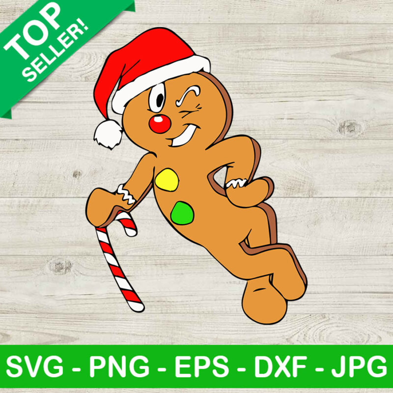 Gingerbread Man Christmas Hat SVG, Santa hat SVG, Gingerbread Christmas SVG