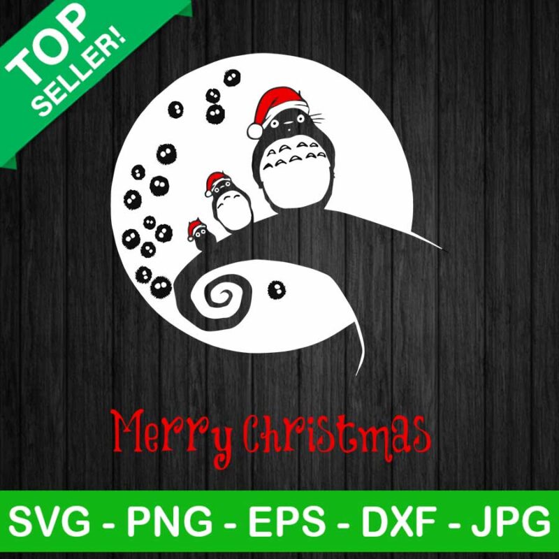 My Neighbor Totoro merry christmas SVG, Totoro anime SVG, Christmas ...