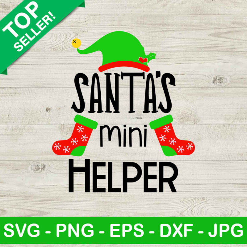 Santa's mini helper SVG, Christmas santa helper SVG, Christmas SVG