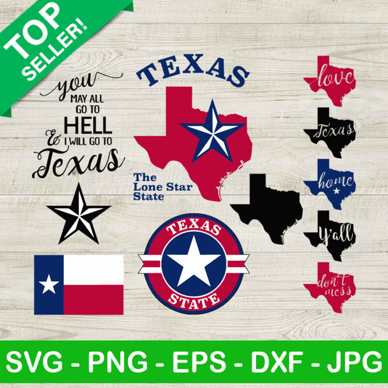 Texas State Bundle SVG, The Lone Star State SVG, Love Texas SVG