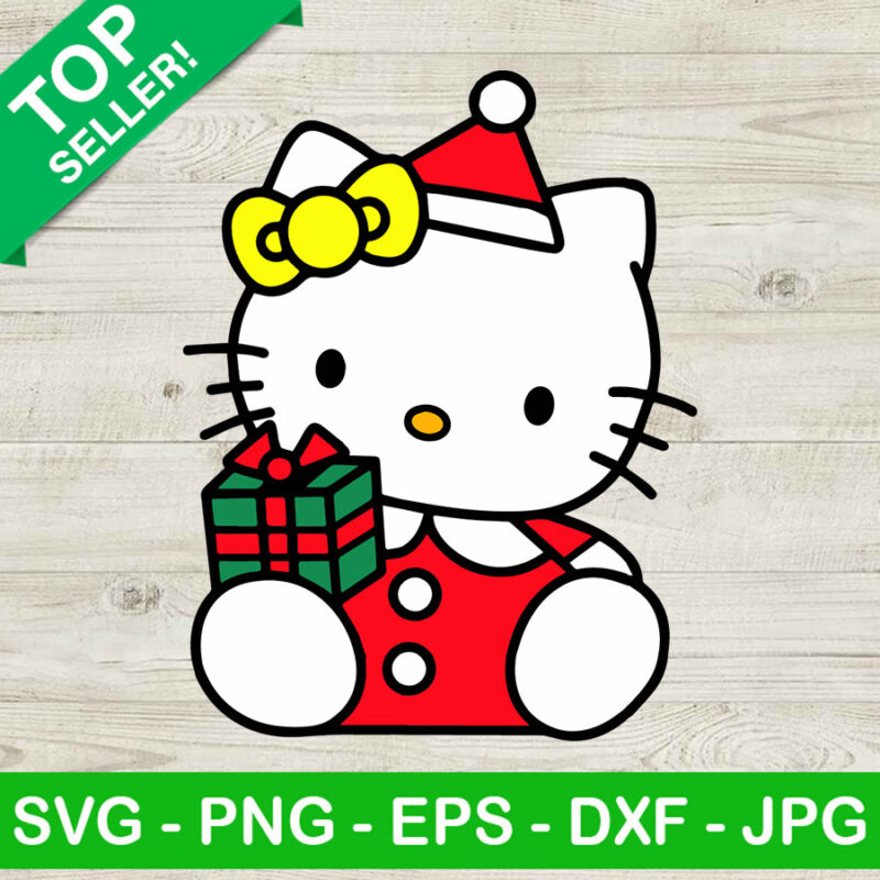 Hello kitty christmas SVG, Hello kitty santa claus SVG, Cartoon ...