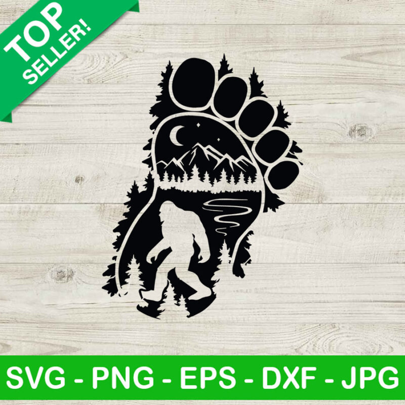 Bigfoot SVG, Bigfoot Scene SVG, Wild monster SVG