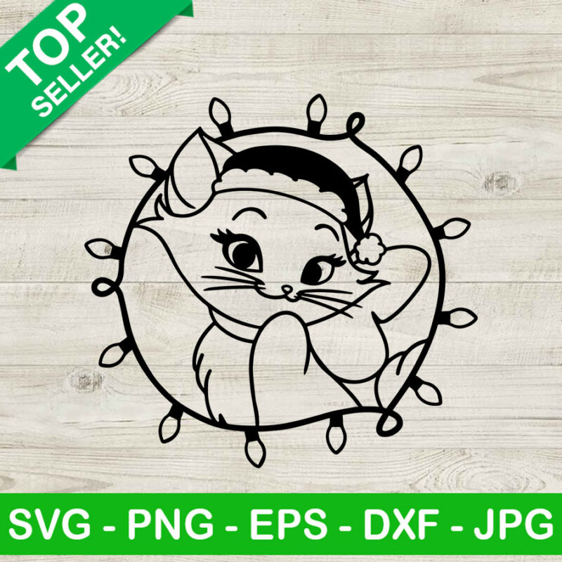 Christmas Marie Aristocats SVG, Christmas Cat Marie SVG, Aristocats SVG