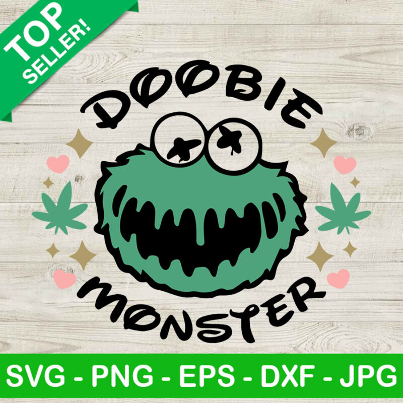 Doobie monster cookie SVG, Cookie monster SVG, Doobie face SVG