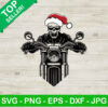 Motor bike christmas SVG, Christmas SVG, Biker skull santa SVG