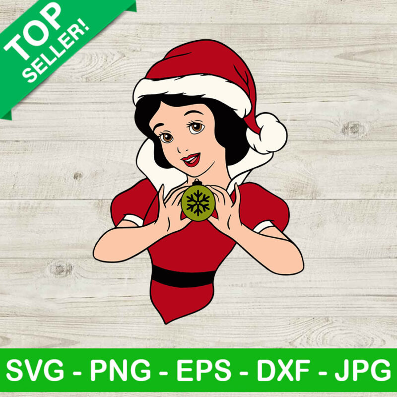 Snow white princess christmas SVG, Princess santa claus SVG, Disney ...