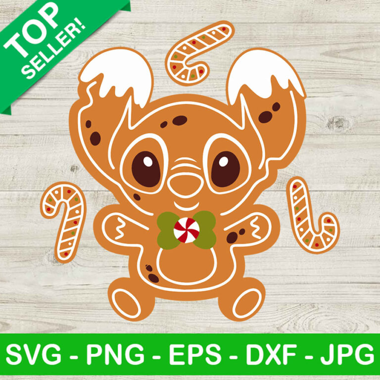 Stitch disney gingerbread SVG, Stitch gingerbread SVG, Disney christmas SVG