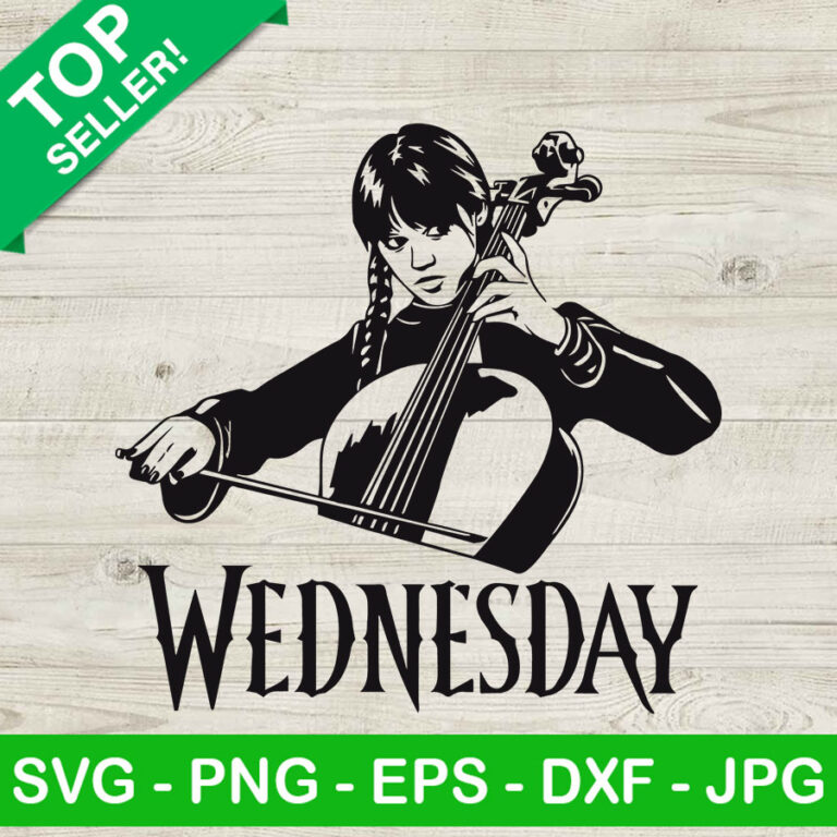 Wednesday Addams violin SVG, Addams Family SVG, Wednesday Addams SVG