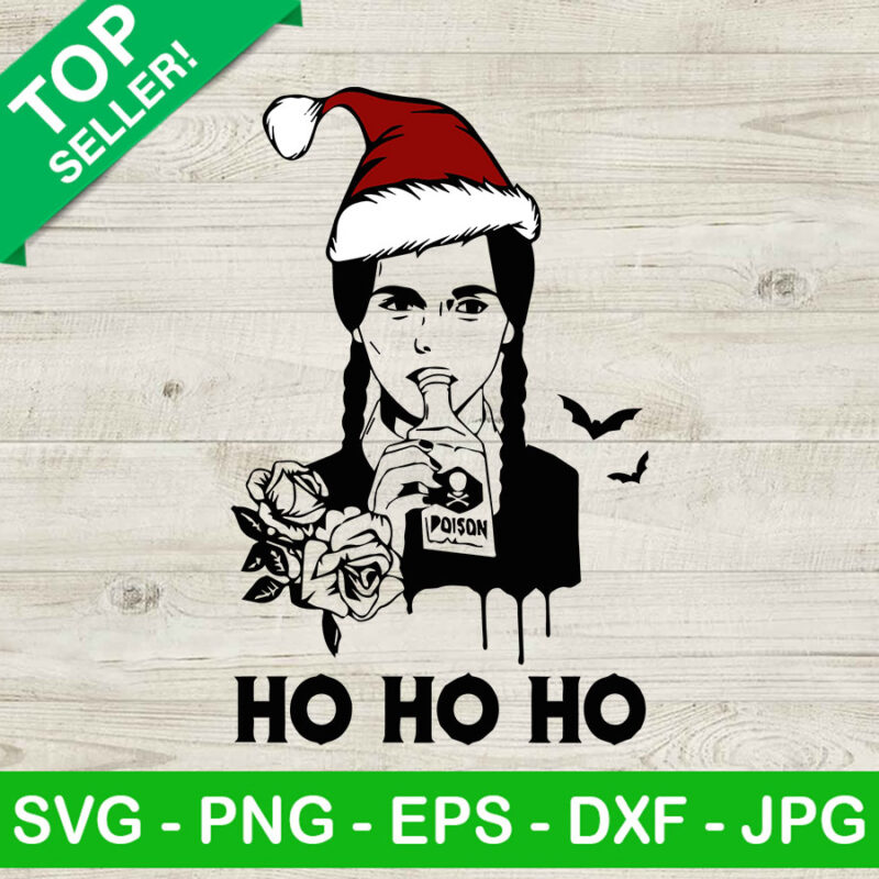 Ho ho ho Wednesday Addams christmas SVG, Addams Family christmas SVG ...