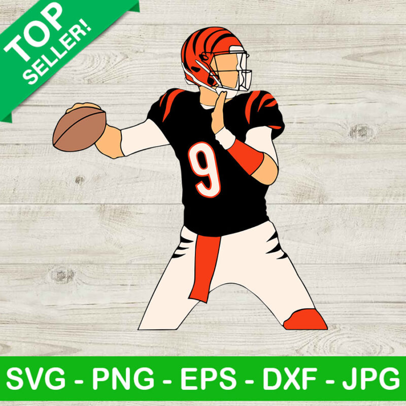 Joe Burrow Who dey Bengals SVG, Cincinnati Bengals SVG, Joe Burrow SVG