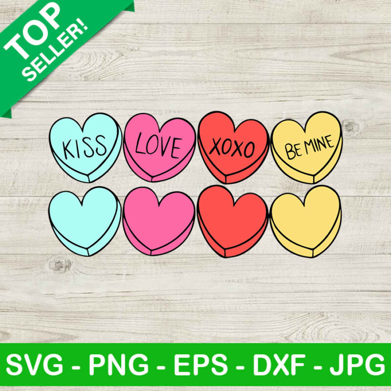 Candy Hearts SVG, Conversation heart SVG, Valentine day SVG
