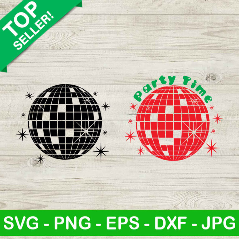 Disco ball party time SVG, Disco ball SVG, Disco party SVG