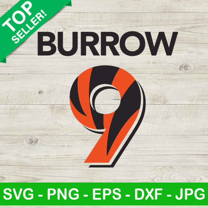 Cincinnati Bengals Joe Burrow SVG, Who Dey Joe Burrow SVG, Joe Burrow 9 SVG