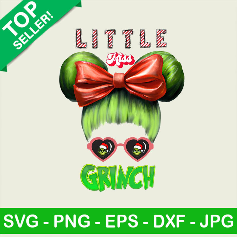 Little miss Grinch PNG, Christmas Grinch Sublimation transfer PNG ...