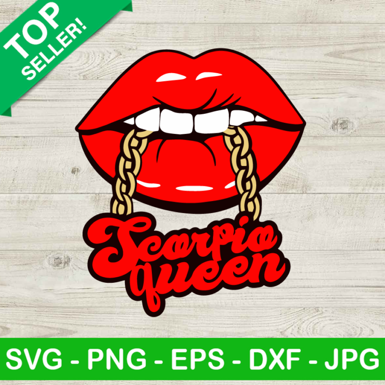 Scorpio Queen SVG, Scorpio Lips SVG, Zodiac Sign SVG