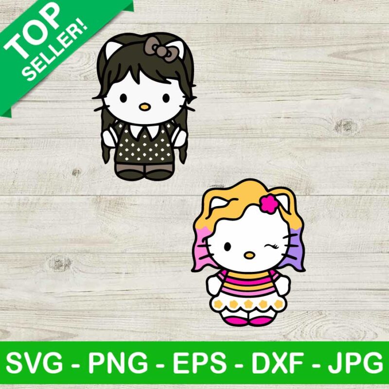 Hello Kitty Wednesday Addams SVG, Nevermore Academy Svg, Dancing Queen ...
