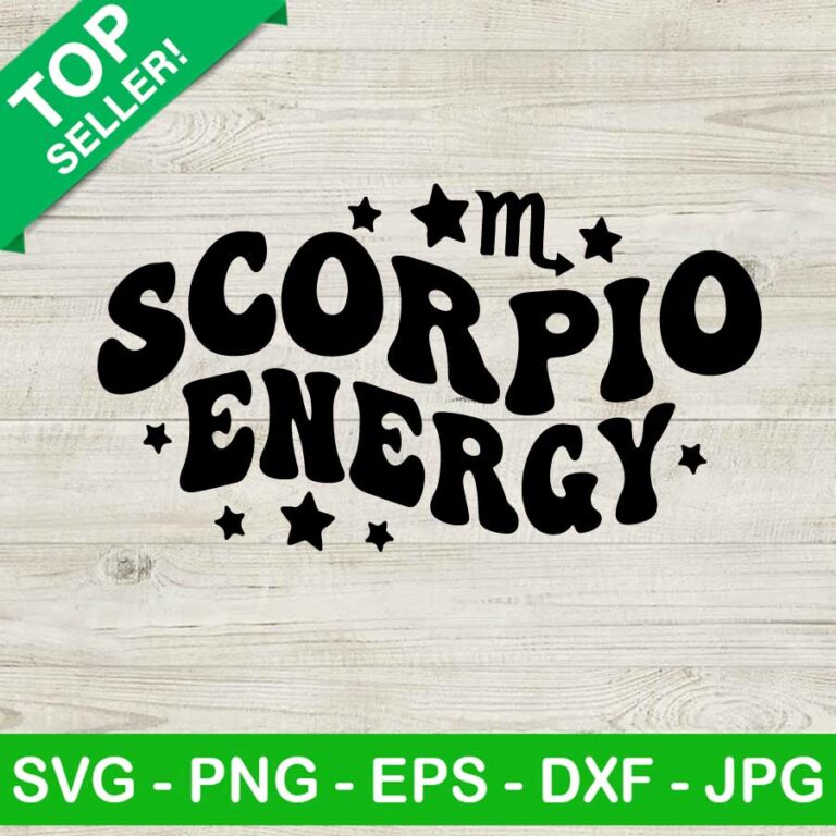 Scorpio Energy SVG, Scorpio Zodiac Sign SVG, Retro Scorpio SVG