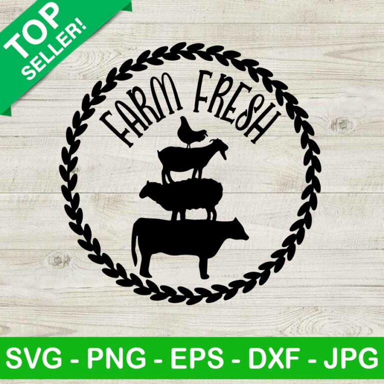 Farm Fresh Svg, Farm Fresh Friends Svg, Farmhouse Svg, Cow SVG, Goat Svg