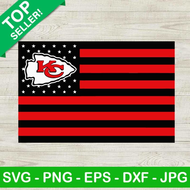 Kansas City Chiefs Flag SVG, Kansas City Football SVG, KC Chiefs SVG