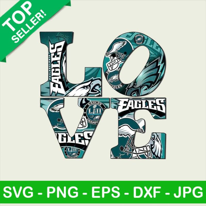 Love Eagles PNG, Philadelphia Eagles Sublimation transfer PNG ...