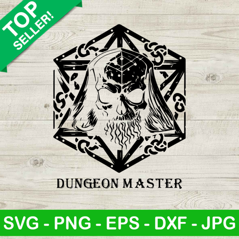 Dungeon Master SVG, Dungeons and Dragons SVG, Wizards And Skull SVG