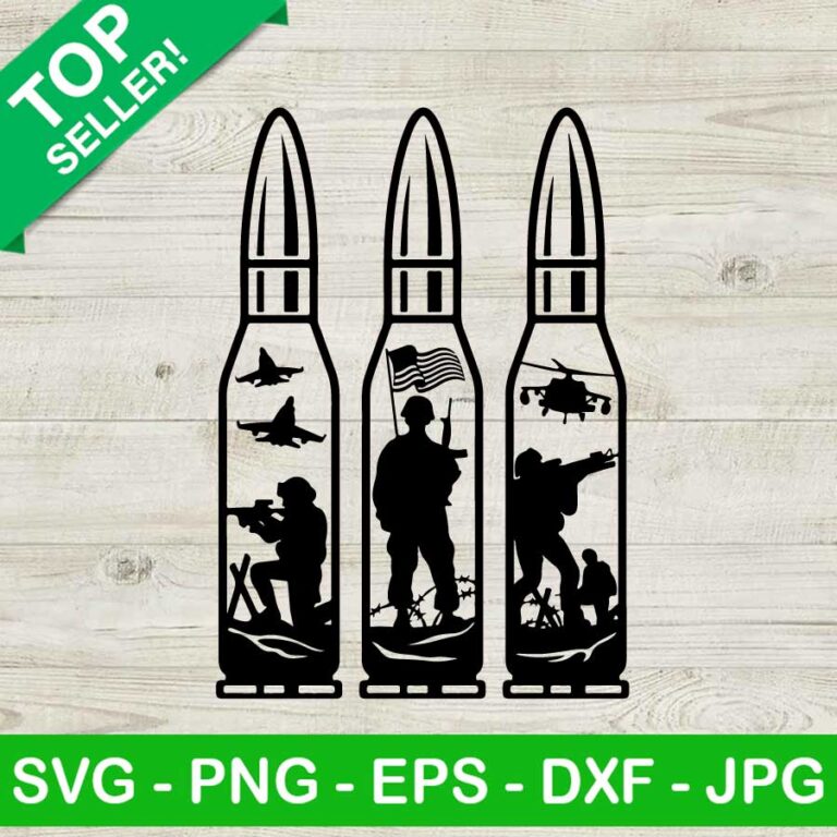 Bullet Soldier Scene SVG, US Soldier SVG, American Troops SVG