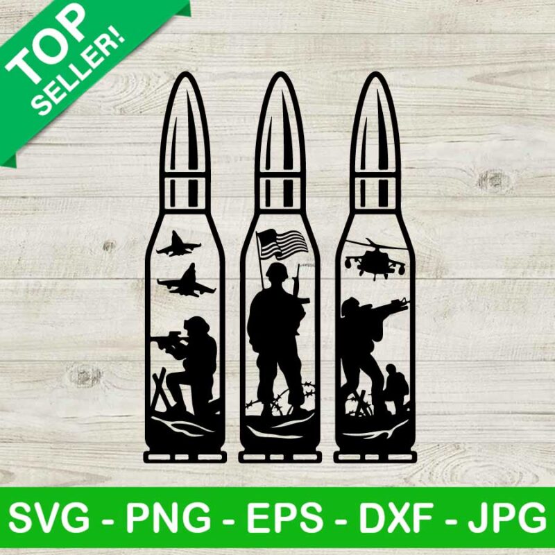 Bullet Soldier Scene SVG, US Soldier SVG, American Troops SVG