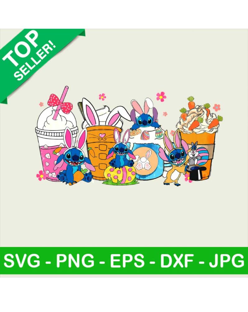 Stitch Happy Easter PNG, Lilo And Stitch Coffee Cup Sublimation ...