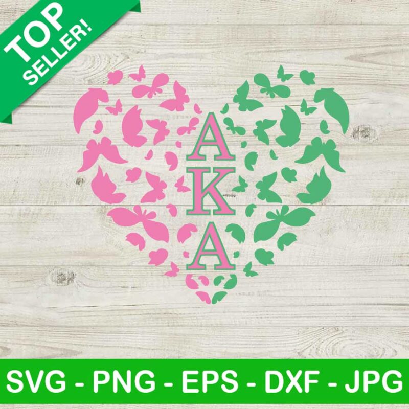 AKA heart SVG, Alpha kappa alpha sorority SVG, AKA SVG