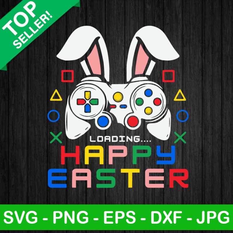 Happy easter loading SVG, Easter bunny game SVG, Funny easter SVG