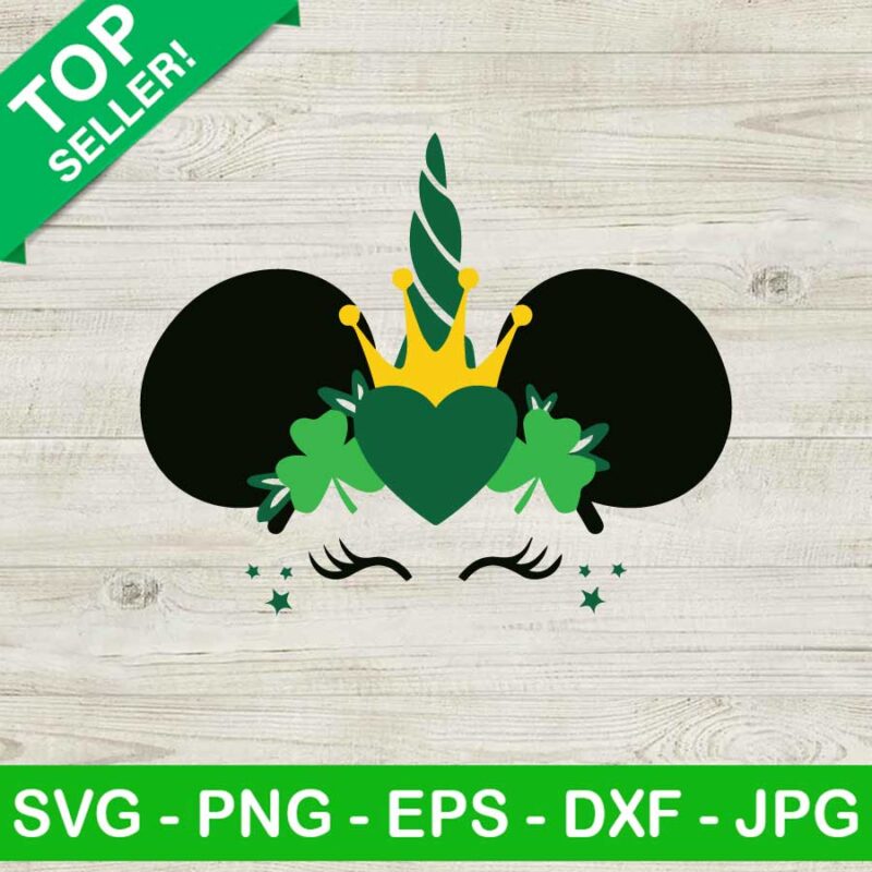 St Patricks Day Unicorn SVG, Mickey Unicorn SVG, Lucky Unicorn SVG ...