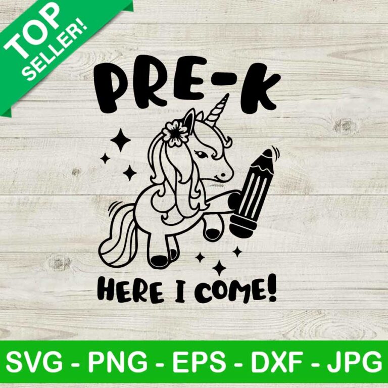 Pre-k here i come SVG, Back to school SVG, Unicorn Pre K SVG