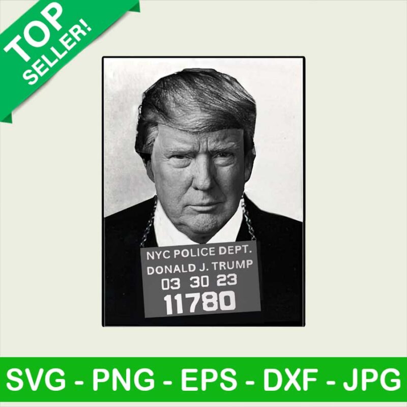 Trump mugshot PNG, Donald Trump mugshot Sublimation transfer PNG, Trump ...