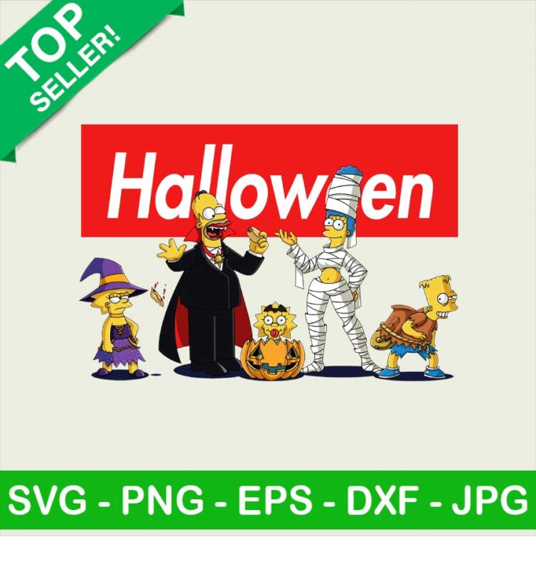 Funny Simpsons halloween PNG, The Simpsons family Sublimation transfer ...