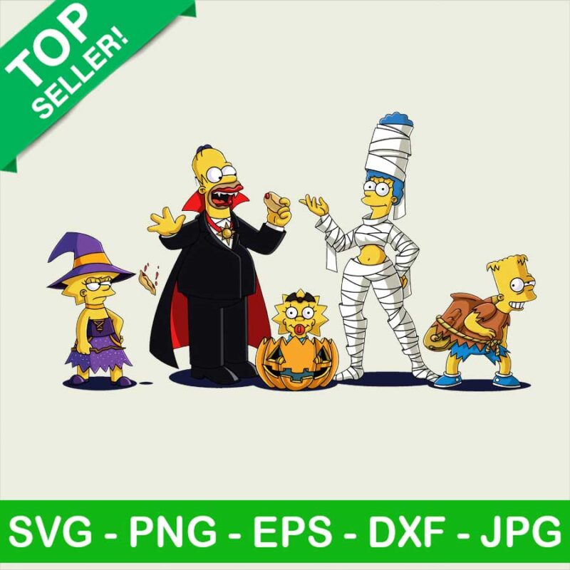 The Simpsons halloween PNG, Simpsons family Sublimation transfer PNG ...