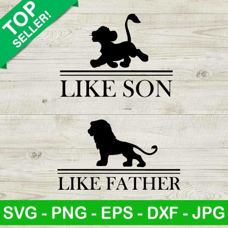 Like son like father simba SVG, Lion king family SVG, Like son like ...