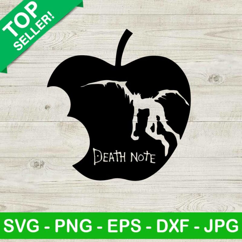 Death note apple SVG, Death note SVG, Death note anime SVG