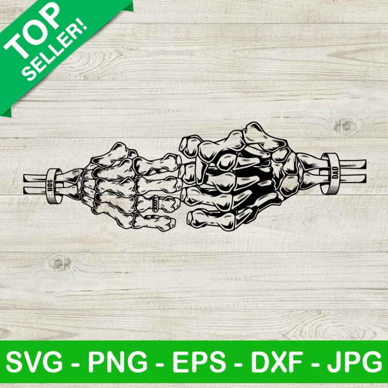 Skeleton hand fist bump SVG, Skull hand fist bump SVG, Skeleton hand SVG